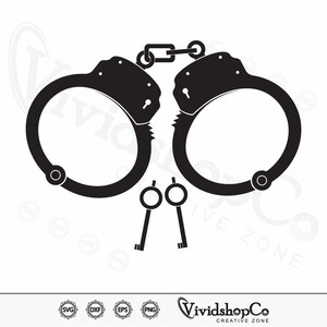 Handcuff SVG Bundle, Handcuff Clipart, Cut File, for Silhouette, Svg ...
