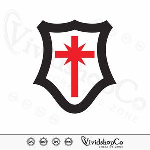 Knights Templar SVG Vector File: T-shirt Design, Clipart (digital ...