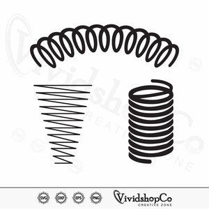 Coiled Spring SVG, Coiled Svg, Springs Svg, Metal Spring Svg, Clipart ...