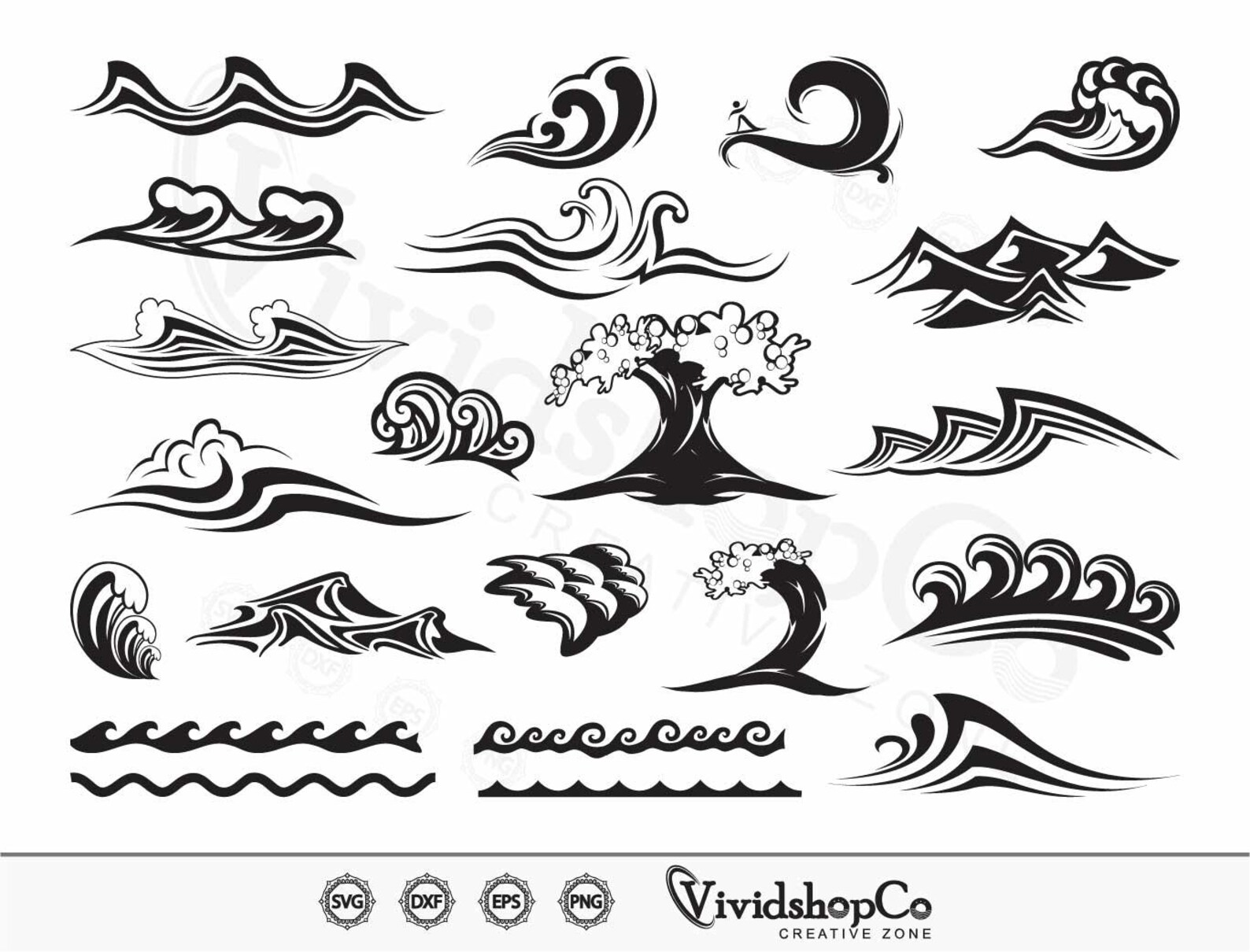 Waves Svg Wave Svg, Beach Svg, Ocean Svg, Water Svg, Wave Cricut, Sea ...