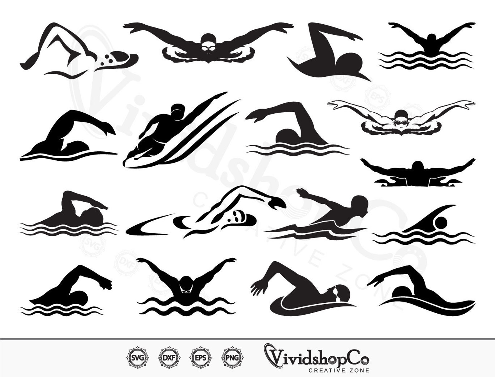 Swimmer Svg Swimming Svg Swim Svg Clipart Cut Files for - Etsy UK