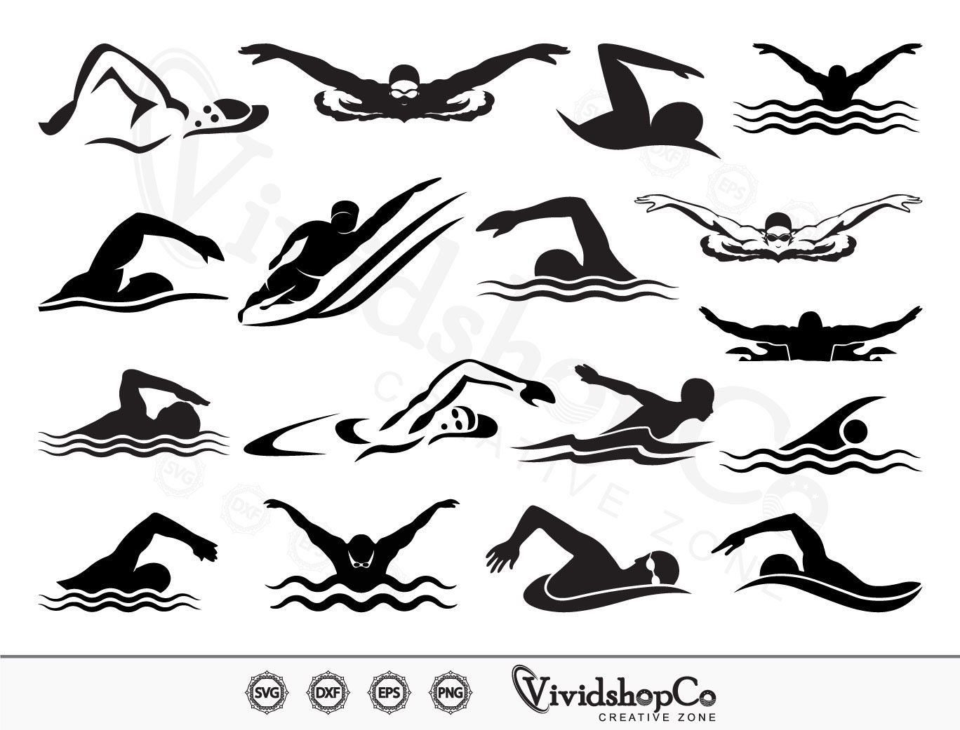 Swimmer Svg Swimming Svg Swim Svg Clipart Cut Files For Etsy