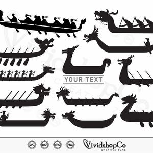 Dragon Boat SVG, Dragon Boat Festival, Dragon Boat Racing, Clipart, Cut ...