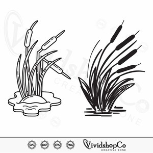 Cattail SVG, Grass Svg, Bulrush Plant Svg, Cattail Flower Svg, Clipart ...