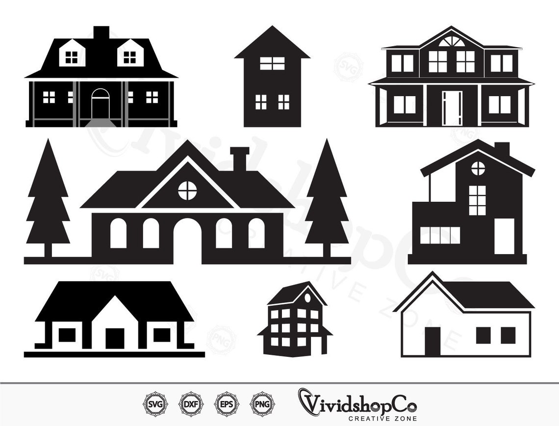 House Svg Home Svg House Clipart House Cut Files for - Etsy