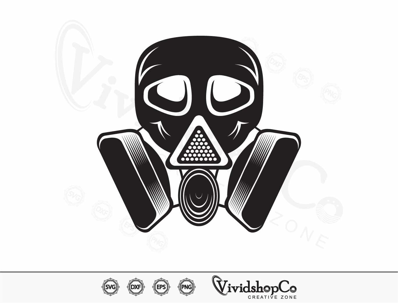 Gas Mask SVG, Respirator Mask Svg, Face Mask Svg, Biohazard Svg ...