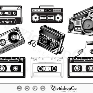Cassette Tape Svg, Cassette Svg, Retro Svg, Audio Cassette Svg, Vintage ...