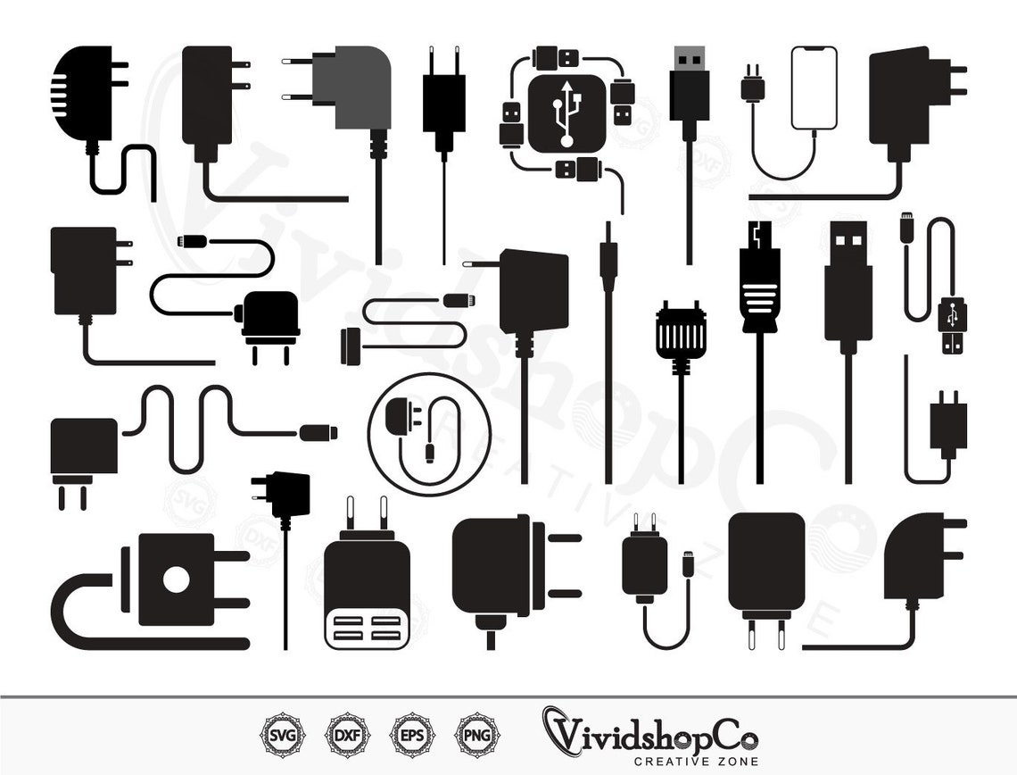Charger SVG Usb Charger Svg Phone Charger Svg USB Cable - Etsy