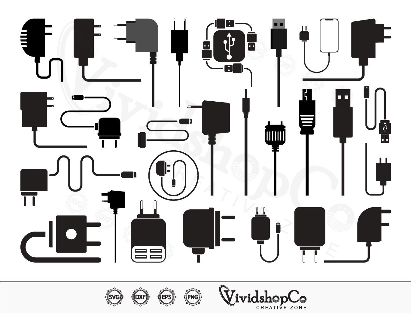 Charger SVG Usb Charger Svg Phone Charger Svg USB Cable - Etsy