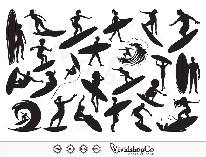 Surfing SVG Bundle Surf SVG Surfboards SVG Surfing Clipart - Etsy