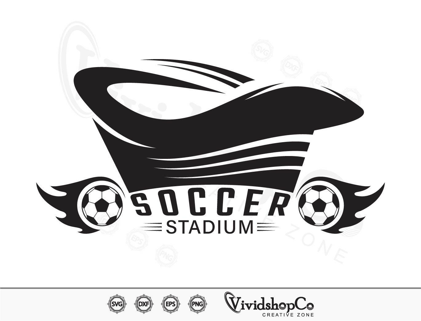 Soccer Stadium SVG, Stadium Svg, Clipart, Cut Files for Silhouette ...
