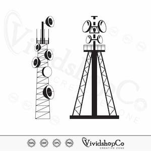 Antenna SVG, Tower Svg, Transmission Tower Svg, Wireless Tower Svg ...