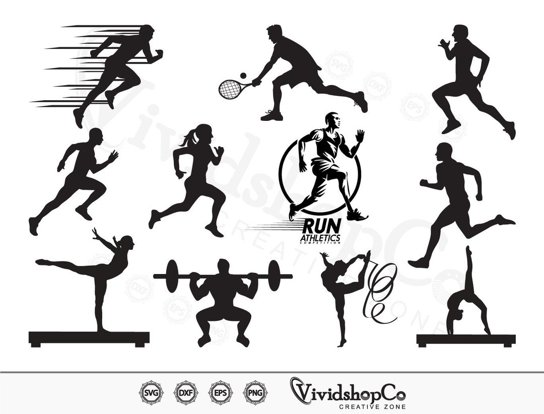 Athlet Svg Clipart Cut Files for Silhouette Files for - Etsy Australia