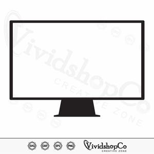 Computer Monitor SVG, Computer Svg, Monitor Svg, Clipart, Cut Files for ...