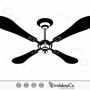 Ceiling Fan SVG, Ceiling Svg, Fan Svg, Ceiling Fan Outline, Clipart ...
