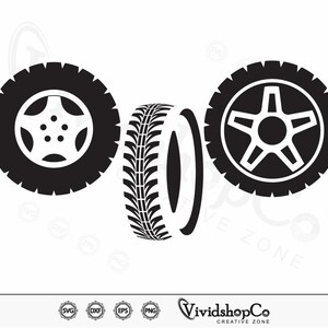 Wheel Svg, Tire Svg, Car Wheel Svg, Wheel Clipart, Cut Files for ...