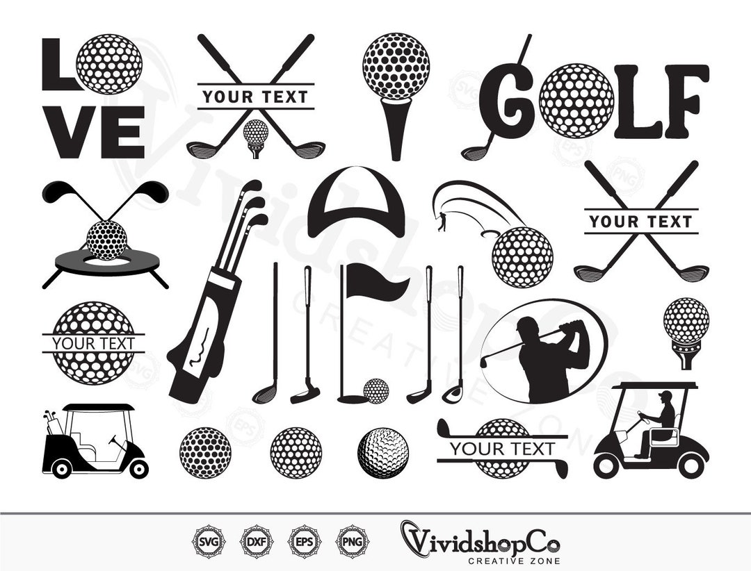Golf Svg, Golf Ball Svg, Golf Club Svg, Clipart, Cut Files for ...
