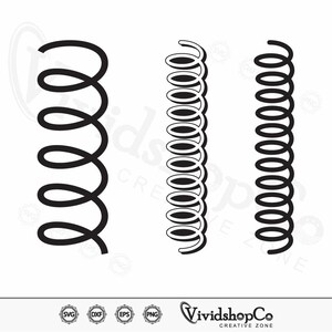 Coiled Spring SVG, Coiled Svg, Springs Svg, Metal Spring Svg, Clipart ...