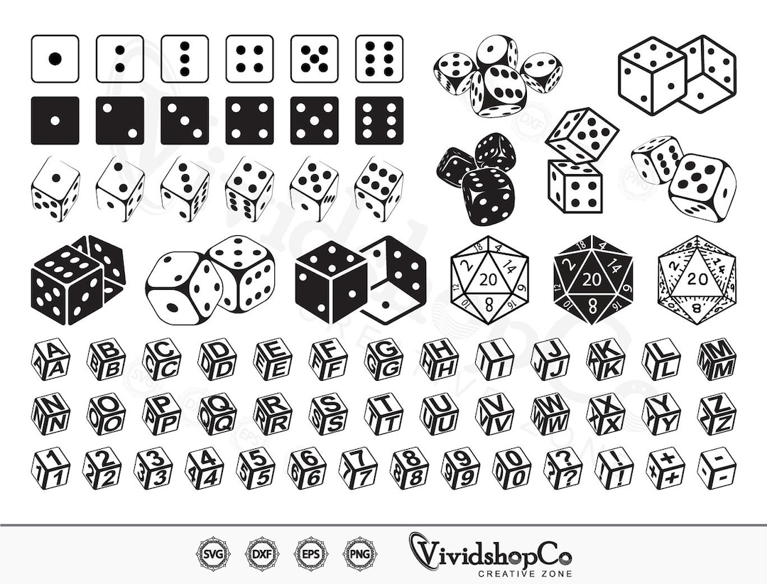 Dice SVG, Gambling Svg, Dice Font Svg, Dice Faces, Game Dice Svg ...