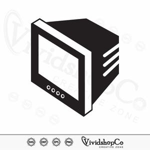 Computer Monitor SVG, Computer Svg, Monitor Svg, Clipart, Cut Files for ...