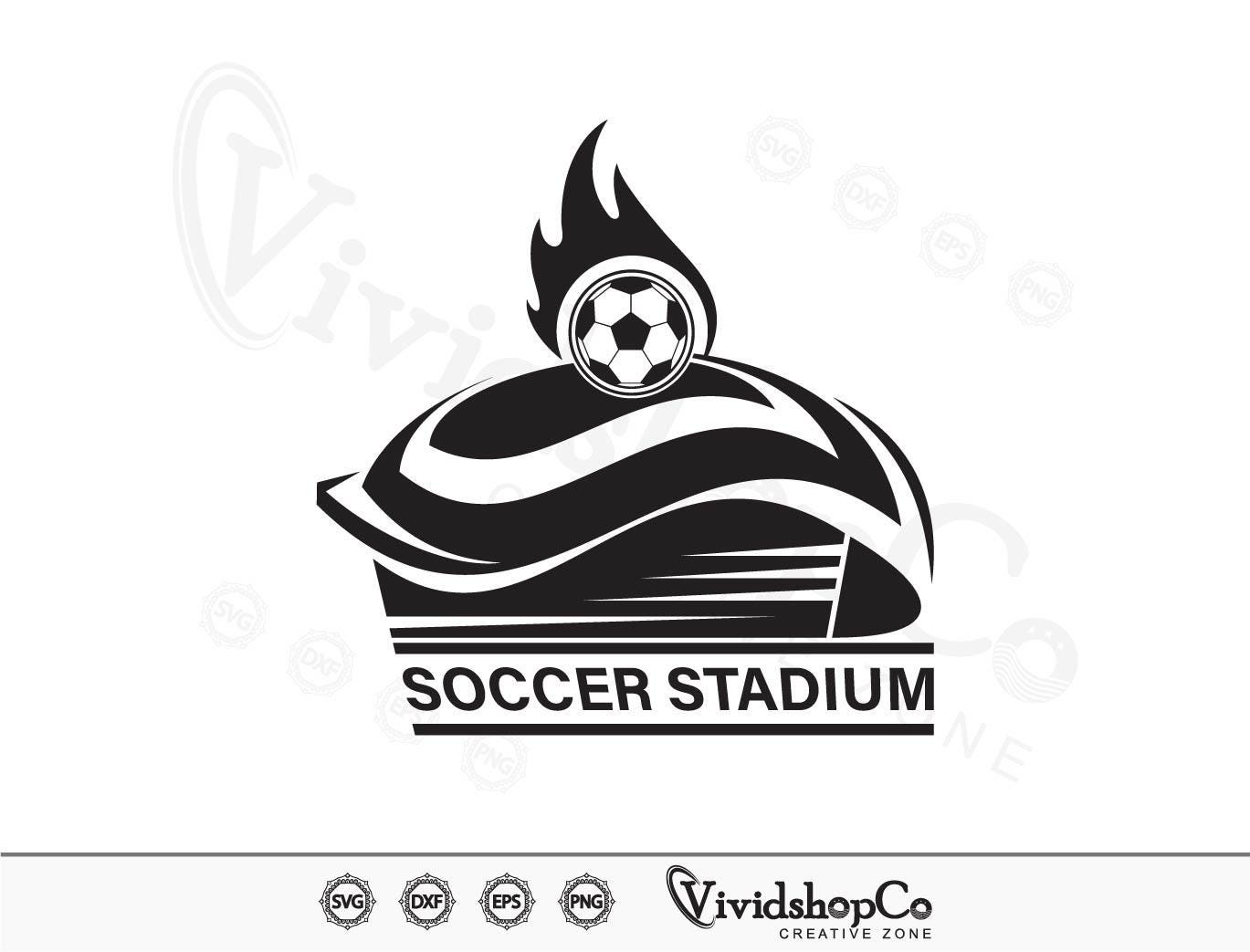 Soccer Stadium SVG, Stadium Svg, Clipart, Cut Files for Silhouette ...
