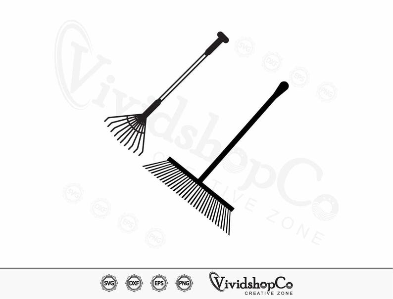 Garden Rake SVG, Rake Svg, Garden Tools Svg, Vector, Silhouette, Cricut ...