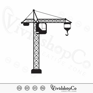 Tower Crane SVG, Construction Crane Svg, Building Crane Svg, Clipart ...