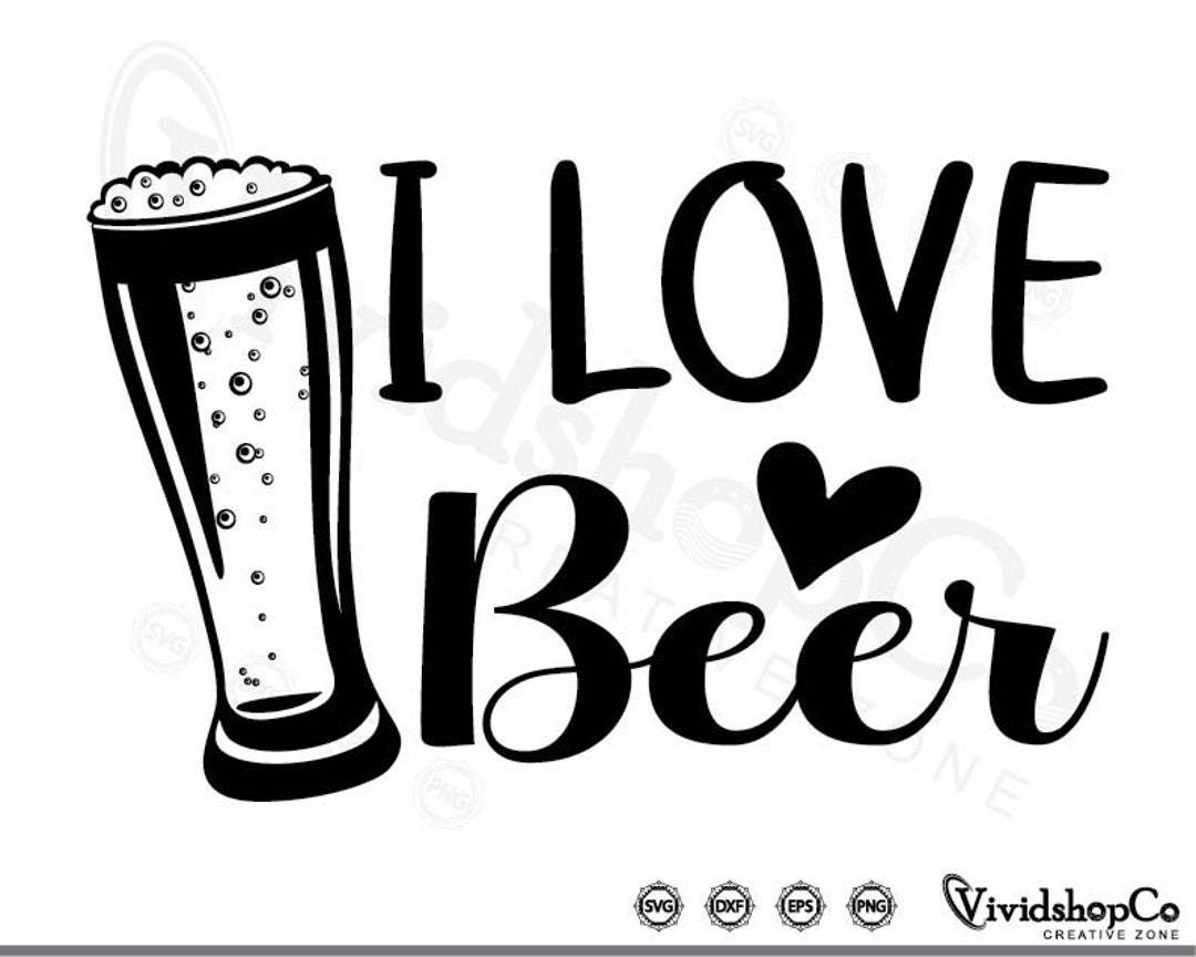I Love Beer svg Clipart Cut Files for Silhouette Files for - Etsy México