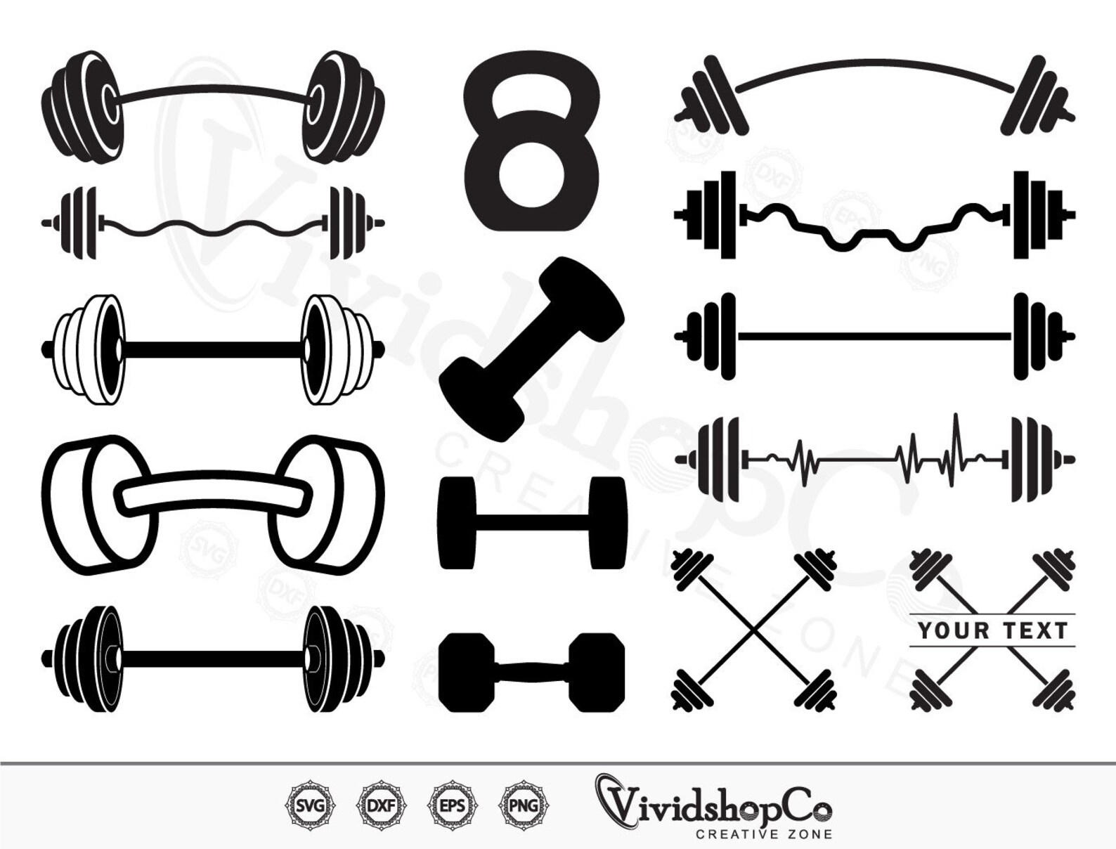 Dumbbell SVG, Gym Svg, Weight Svg, Barbell Svg, Workout Svg, Fitness ...