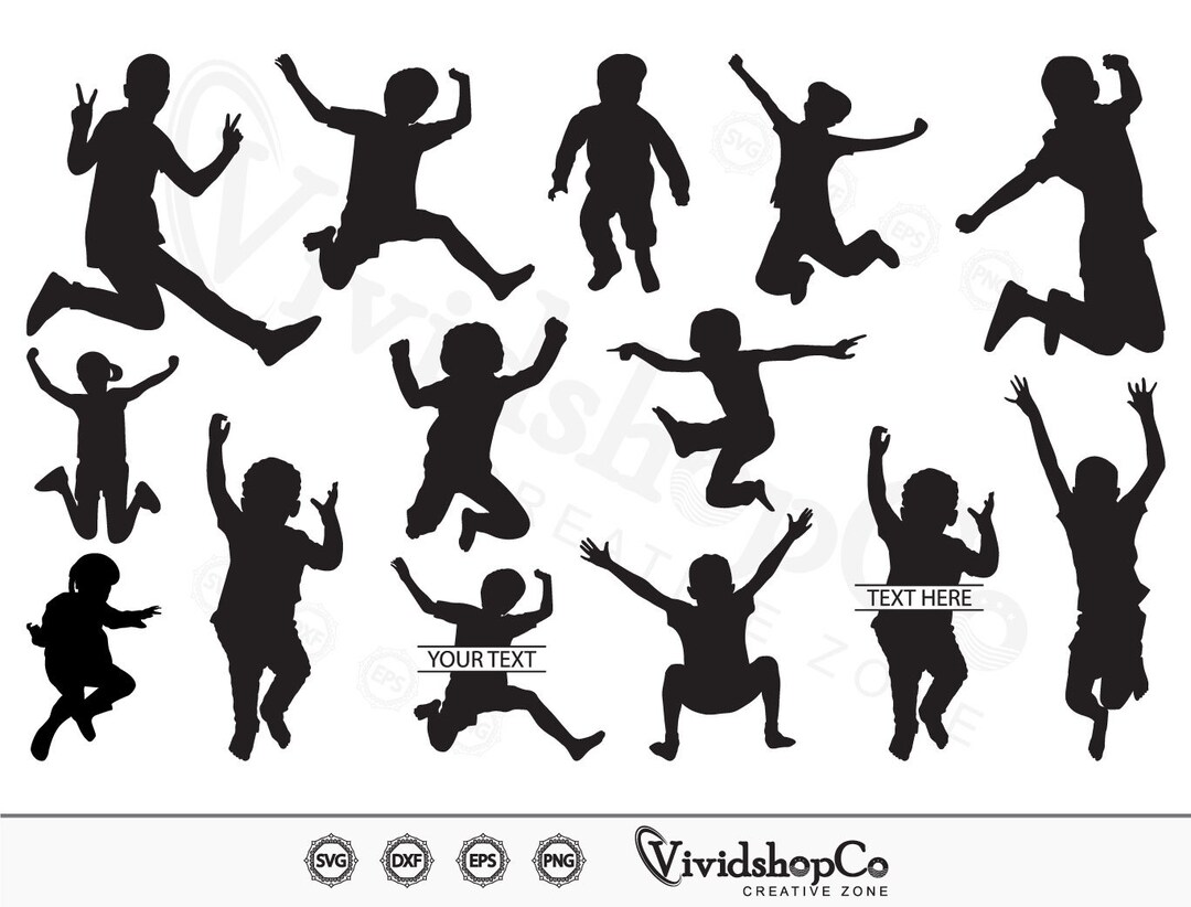 Kids Jumping SVG, Jumping Children Svg, Jumping Svg, Jump Svg, Clipart ...
