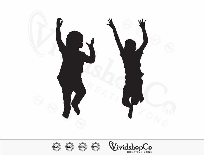 Kids Jumping SVG, Jumping Children Svg, Jumping Svg, Jump Svg, Clipart ...