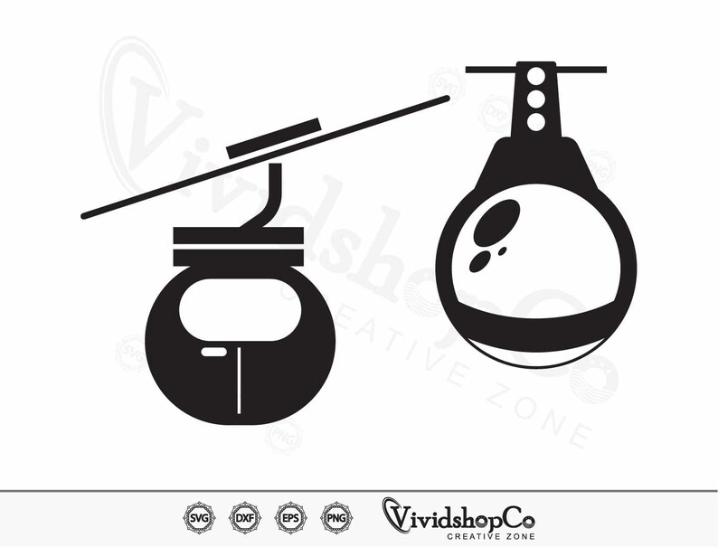 Cable Car SVG, Gondola Lift Svg, Aerial Tramway Svg, Clipart, Cut Files ...