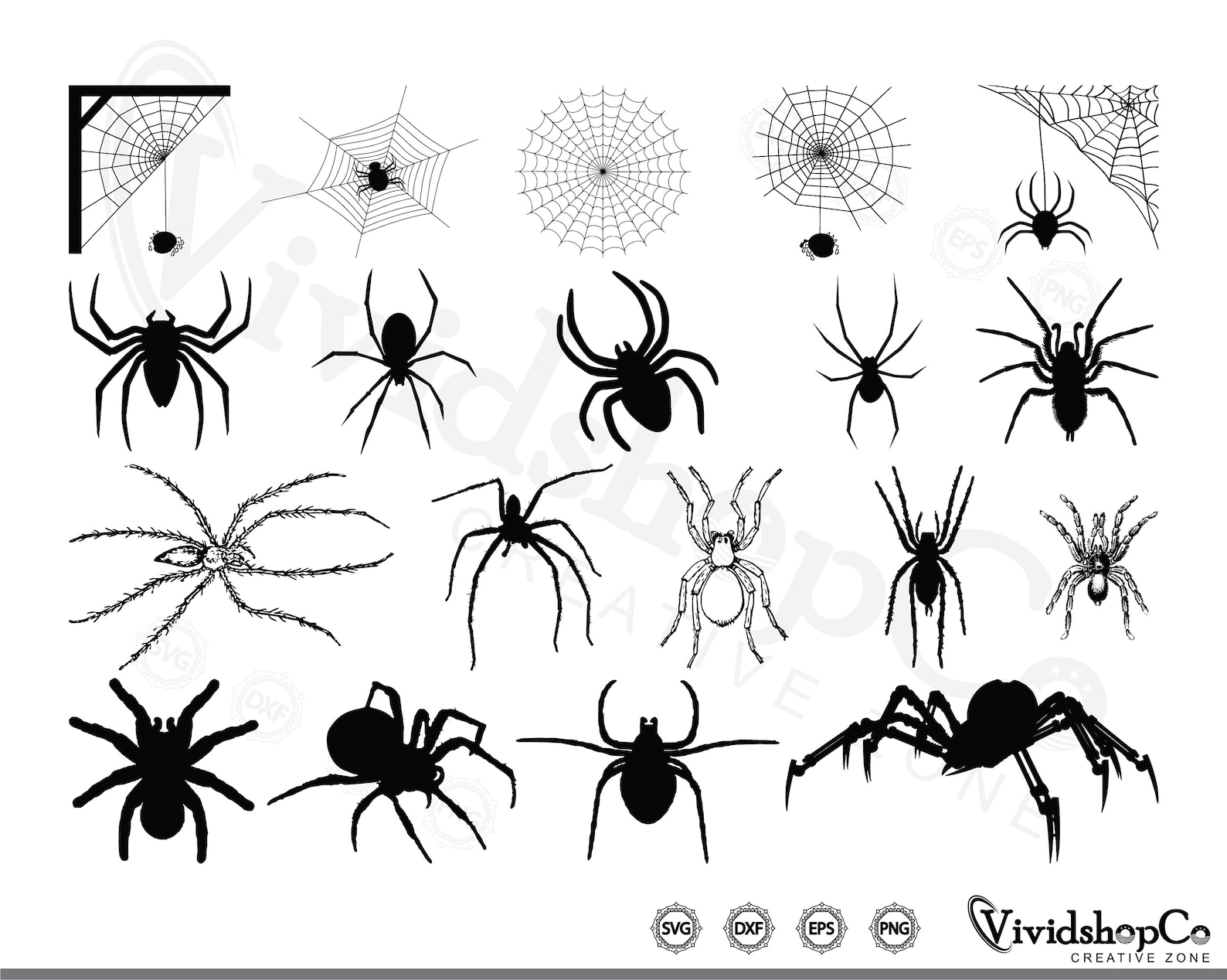 Spider Svg, Spider Clipart, Spider Cut Files for Silhouette, Files for ...