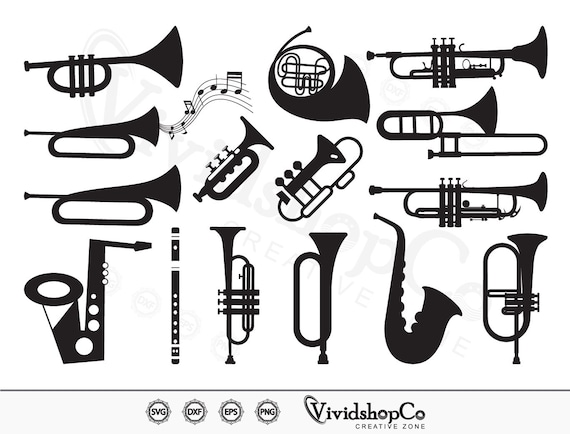 Marching Band Instruments Svg Files Marching Band Lyre PNG Vector