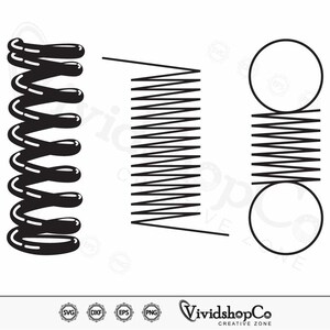 Coiled Spring SVG, Coiled Svg, Springs Svg, Metal Spring Svg, Clipart ...