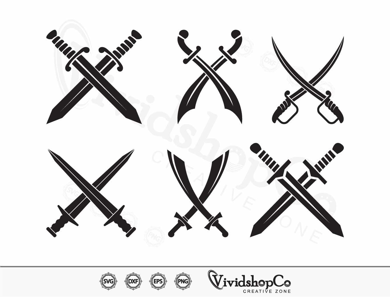 Sword SVG, Dagger Svg, Fancy Svg, Weapons Svg, Clipart, Cut Files for ...