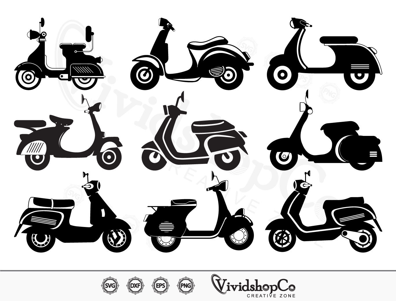 Vespa Vector Silhouette