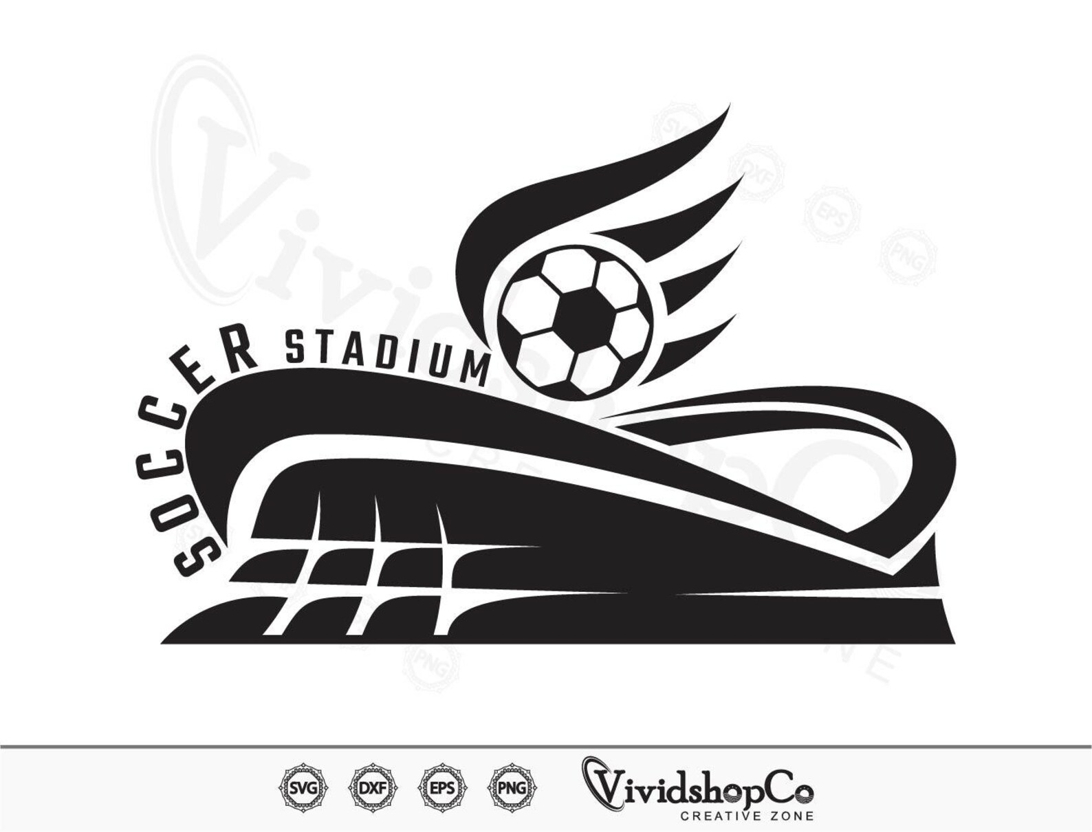 Soccer Stadium SVG, Stadium Svg, Clipart, Cut Files for Silhouette ...