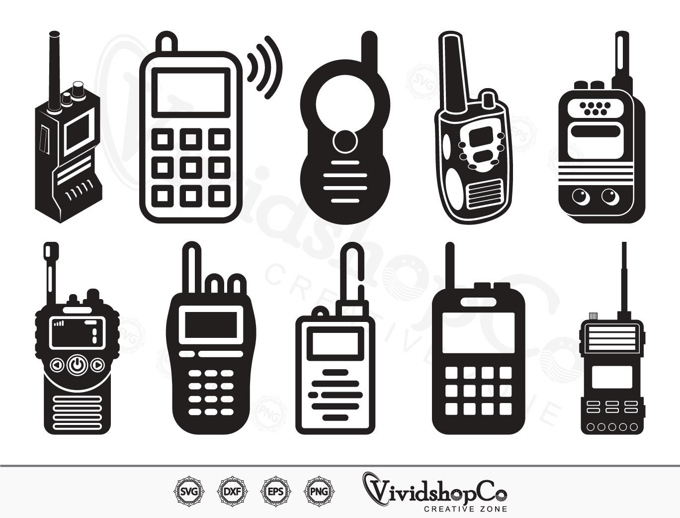Walkie Talkie SVG Communication Radio Svg Portable Radio - Etsy