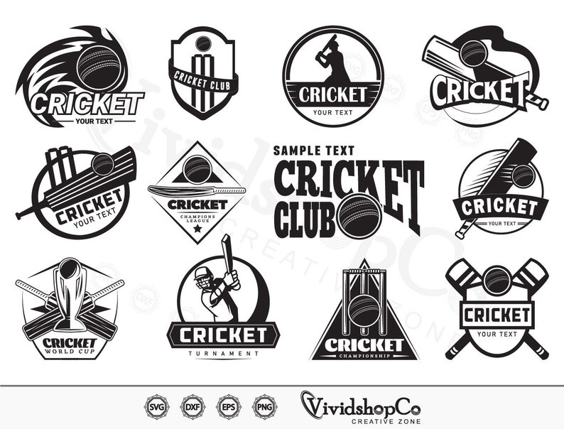 Cricket SVG Sports Svg Clipart Cut Files for Silhouette - Etsy