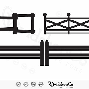 Fence SVG, Picket Fence Svg, Wooden Fence, Board Fence Svg, Clipart ...