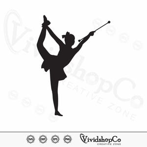 Baton Twirler SVG Baton Twirling, Baton Dancing Girl, Baton Svg ...