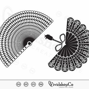 Hand Fan Svg, Japanese Fan Svg, Folding Hand Fan Svg, Spanish Fan Svg ...