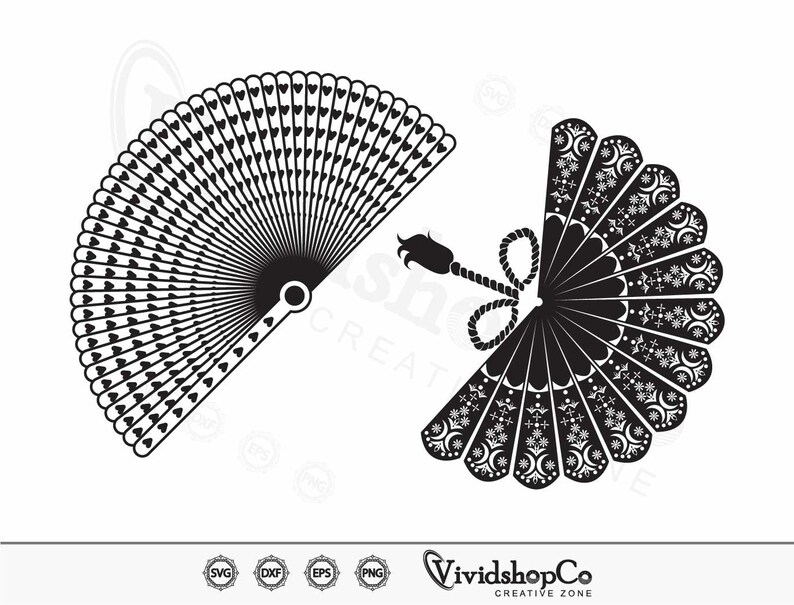 Hand Fan Svg Japanese Fan Svg Folding Hand Fan Svg Spanish - Etsy