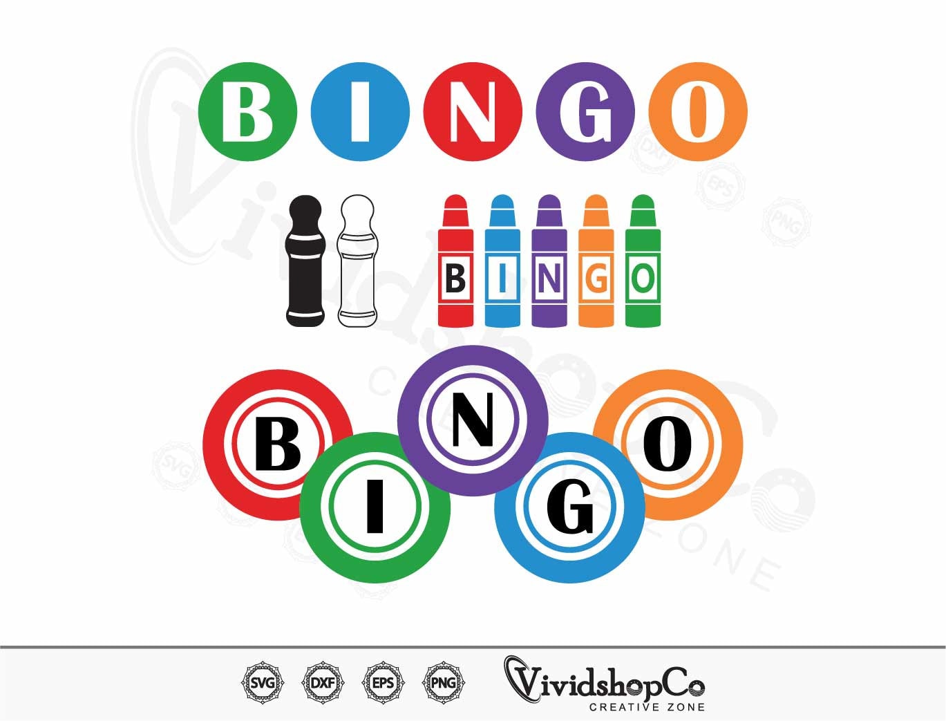 Bingo SVG, Bingo balls svg, bingo card svg, bingo Dauber svg, bingo ...