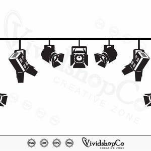 Stage Lighting Svg, Director Light Svg, Lighting Svg, Spotlight Svg ...