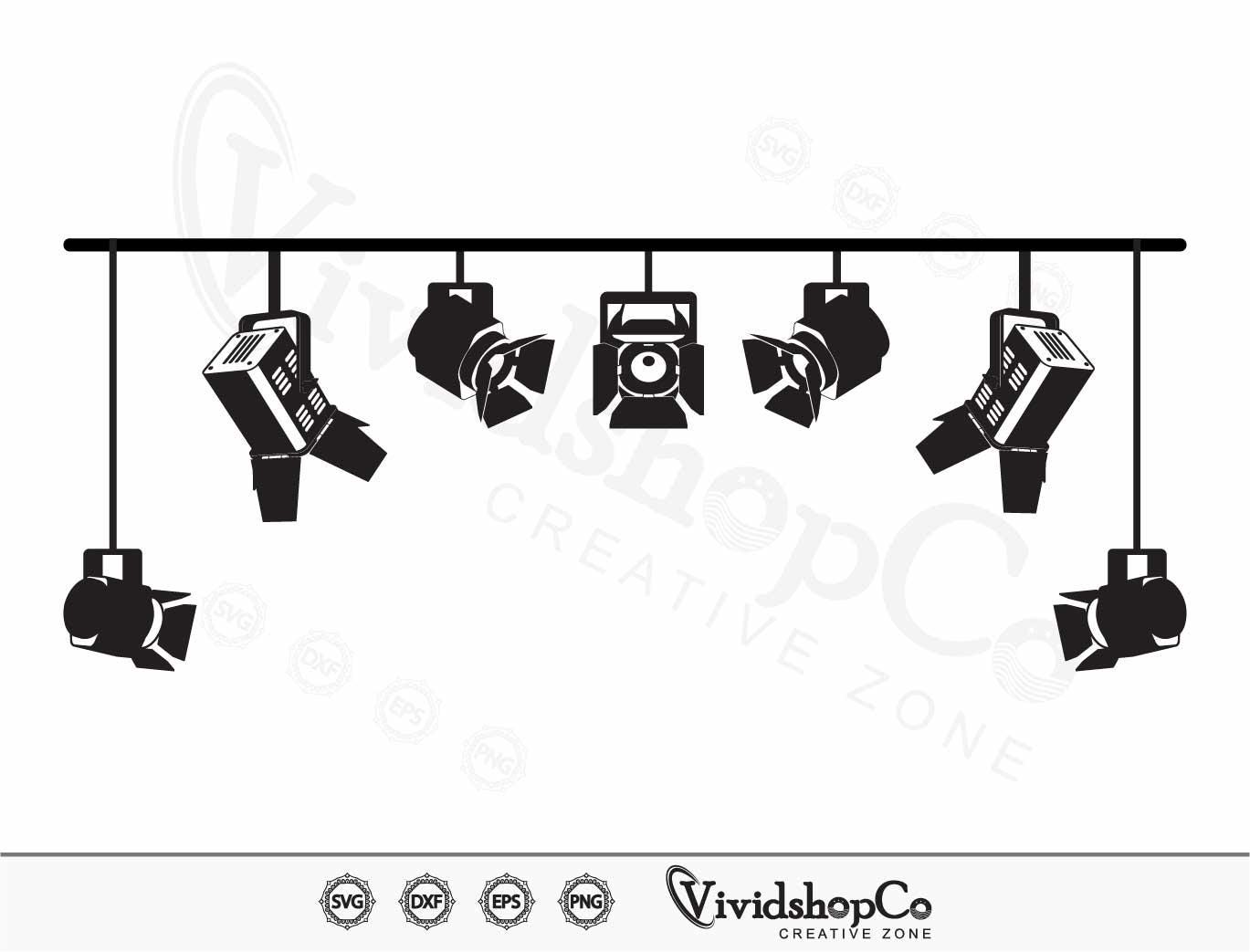 Stage Lighting Svg, Director Light Svg, Lighting Svg, Spotlight Svg ...