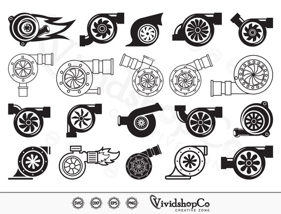Turbocharger Vector Art