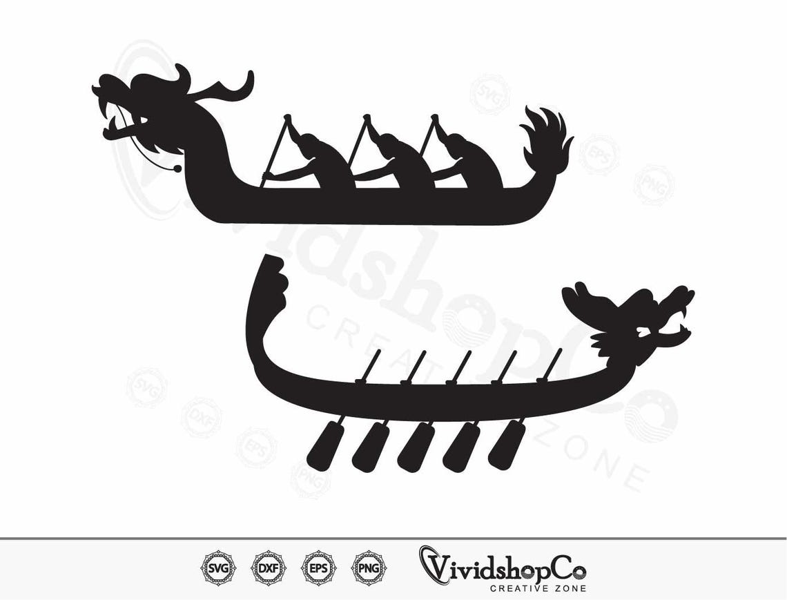 Dragon Boat SVG, Dragon Boat Festival, Dragon Boat Racing, Clipart, Cut ...