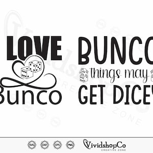 Bunco #2 SVG, Bunco Night, Dice Gam Svg, Bunco Queen Svg, Clipart, Cut ...